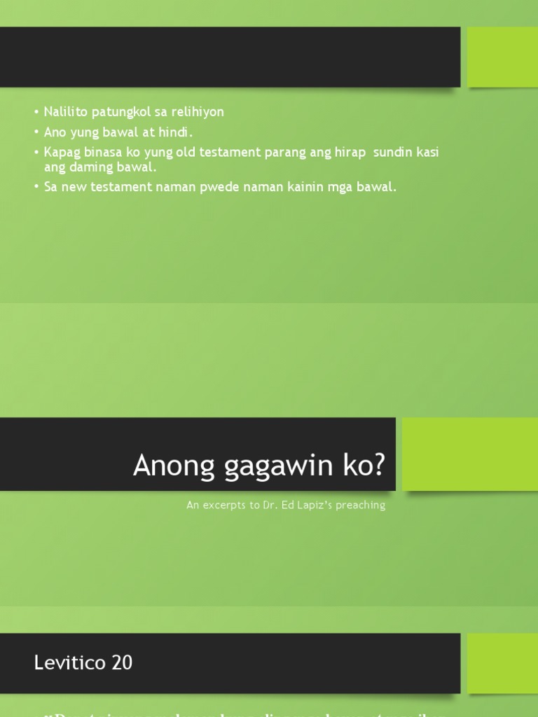 Anong Gagawin Ko | PDF