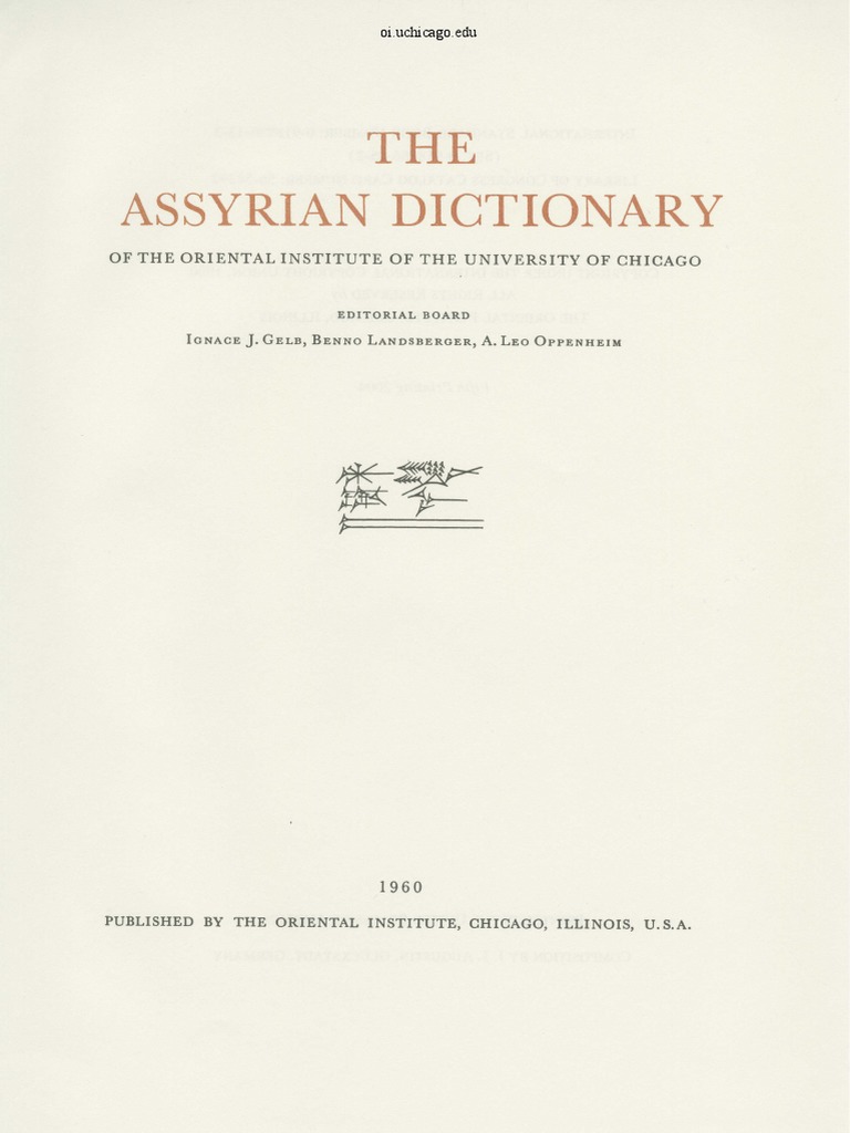 Chicago Assyrian Dictionary Tomo 8 Letra I | PDF | Babylonia | Ancient ...