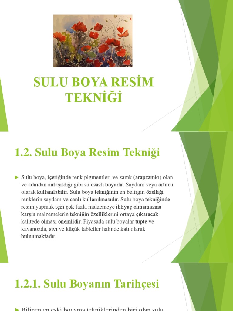 Sulu Boya Resi̇m Tekni̇ği̇ | PDF