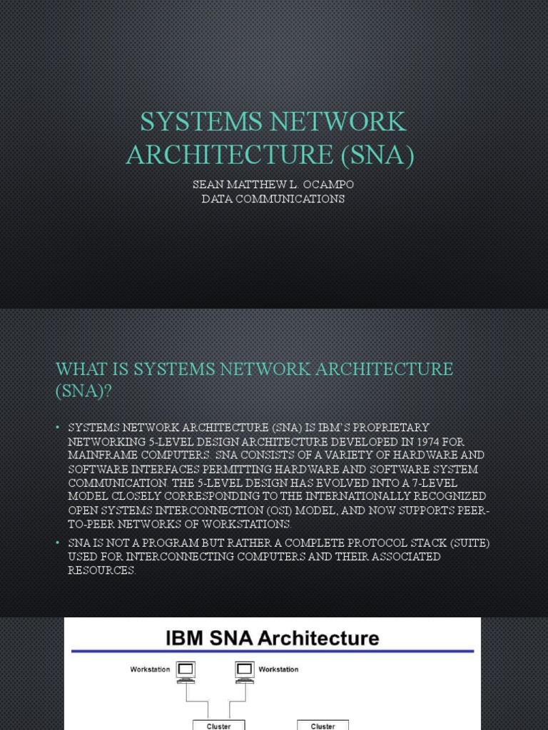 Systems Network Architecture (SNA) | PDF | Osi Model | Computer Network
