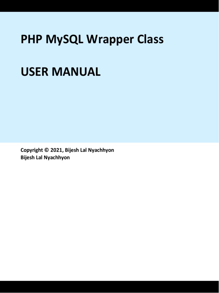 PHP MySQL Wrapper Class | PDF | Comma Separated Values | Table (Database)