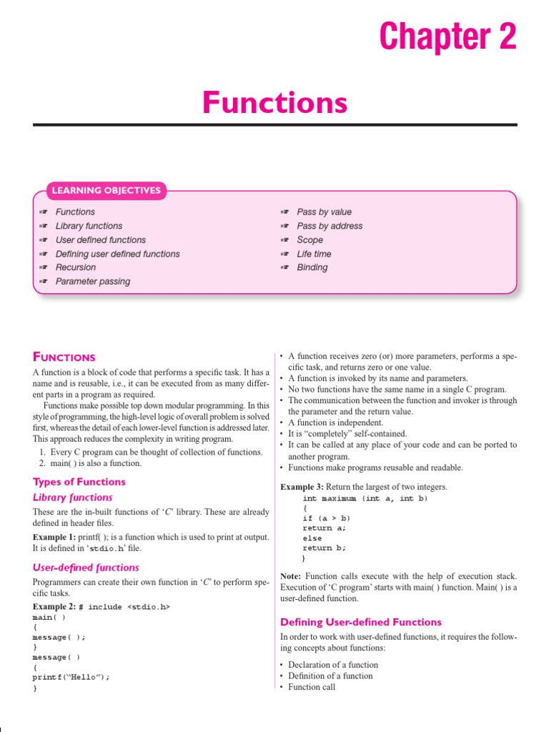 2 Function | PDF | Scope (Computer Science) | Subroutine