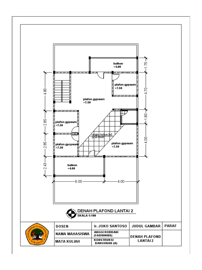 Denah Plafond Lantai 2 | PDF
