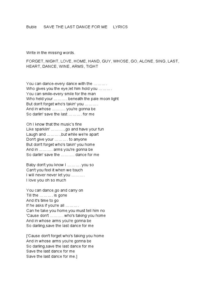 Dance For You Lyrics
