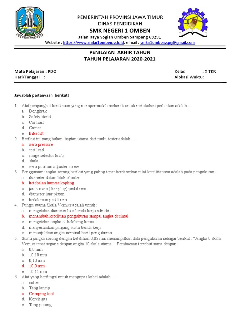 Soal Dan Jawaban Pdo | PDF
