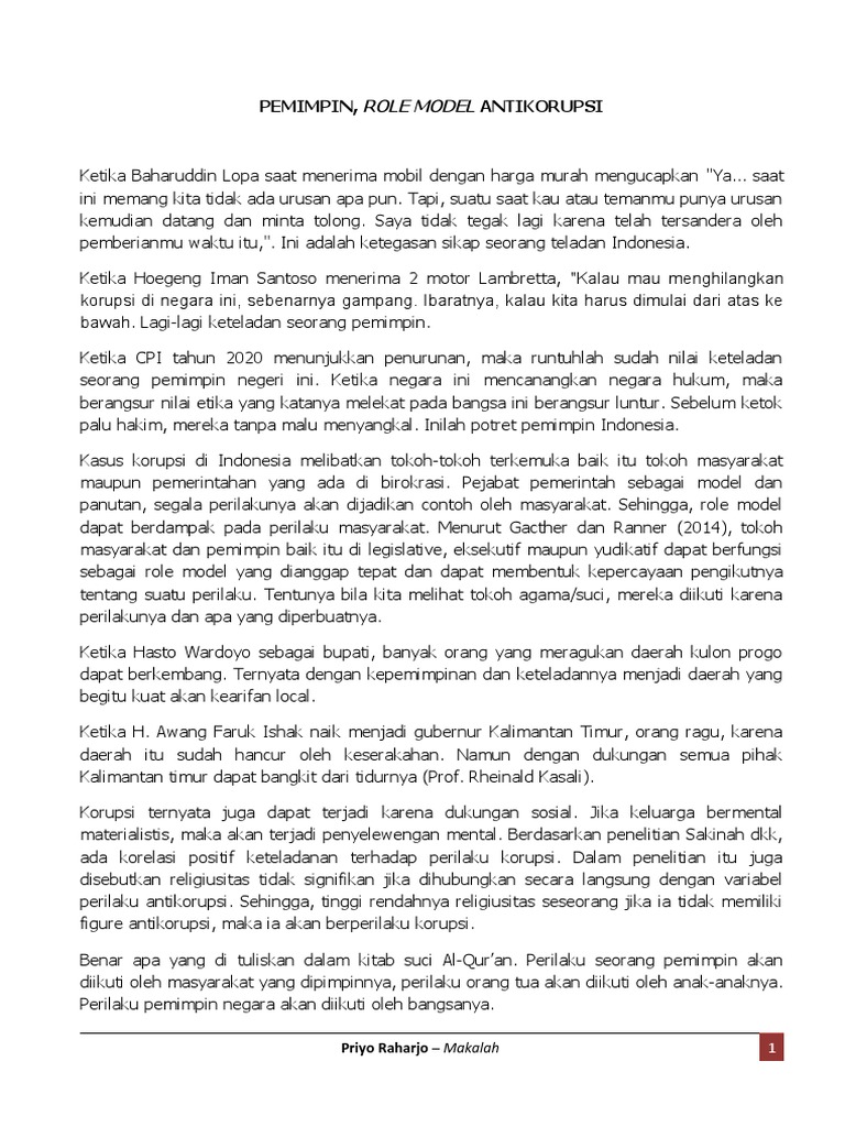 Makalah Role Model | PDF