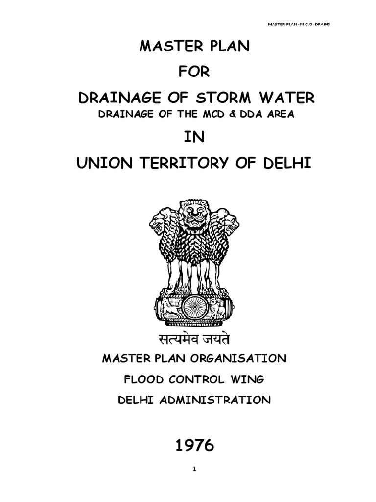 Master Plan for Drainage System in Municipal Corporation Areas of Delhi ...