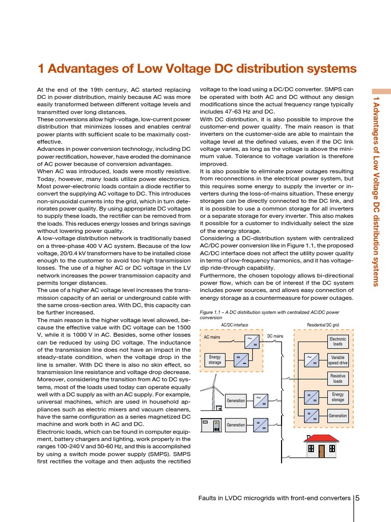 Advantages of Low Voltage DC Distribution Systems | PDF | Alternating ...