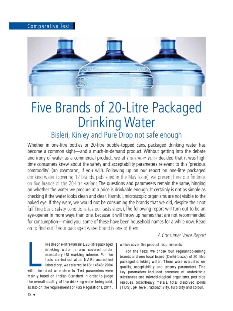 Packaged Water | PDF | Water Purification | Magnesium