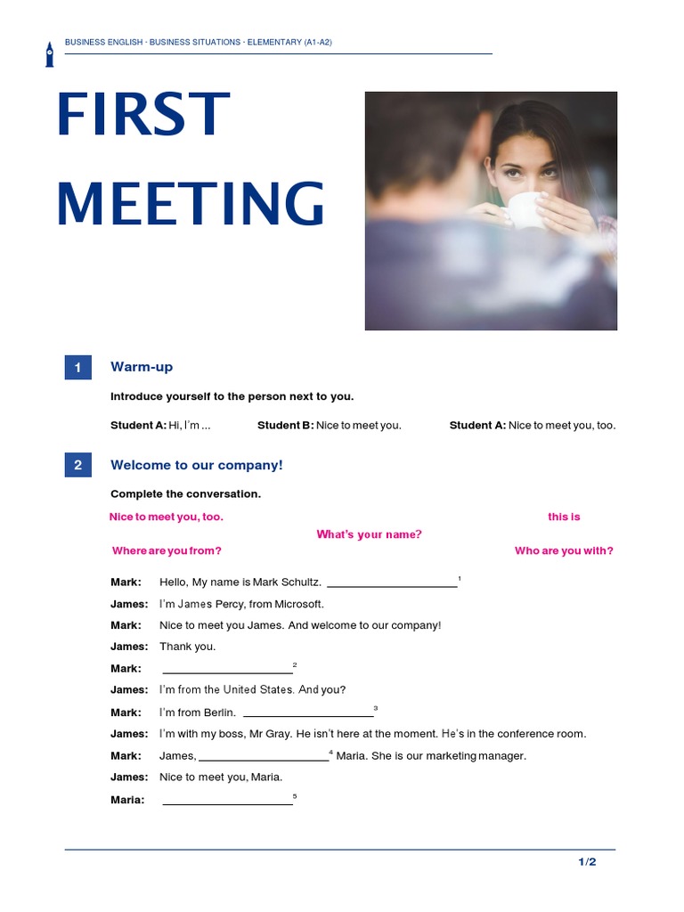 First Meeting British English Student Ver2 - Adapted | PDF | Morphology | Cognitive Science