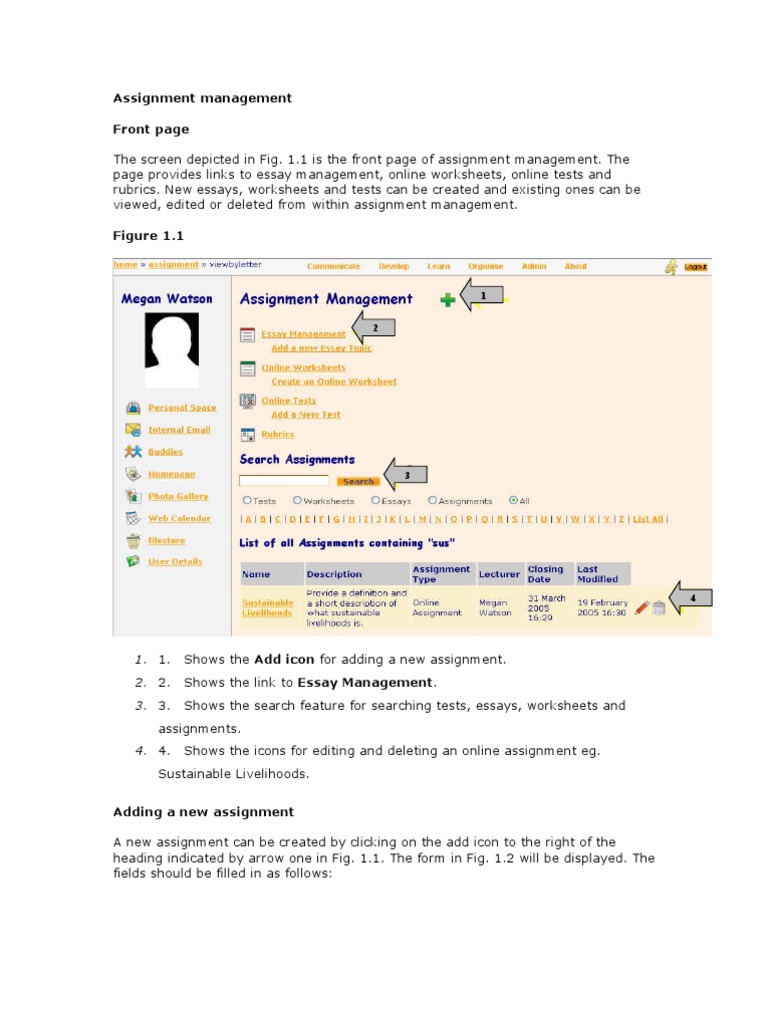 Assignment Management Front Page | PDF | Icon (Computing) | Online And ...