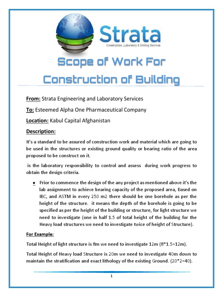 Scope of Work | PDF | Concrete | Natural Materials