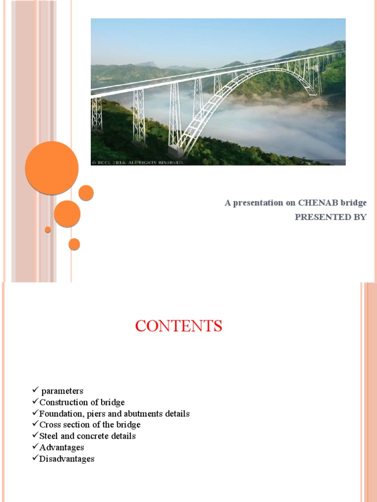 Chenab Bridge Presentation - Design, Construction Details & Specs of ...