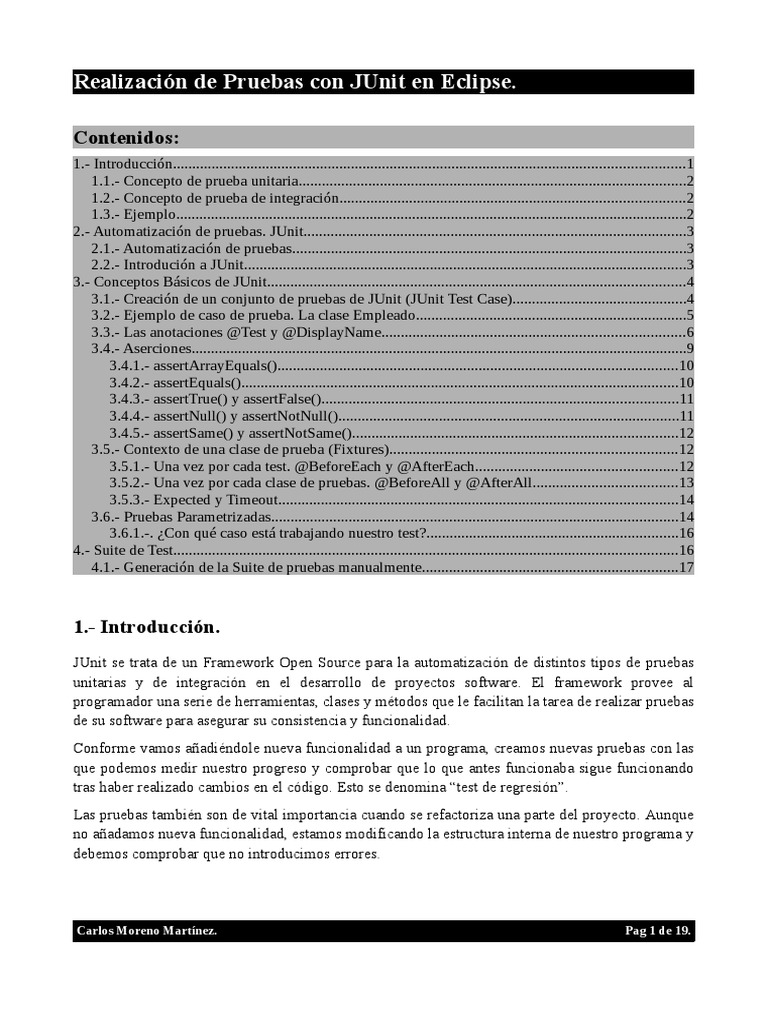 Realizacion de Pruebas Con JUnit | PDF | Bibliotecas de computadoras | Ingeniería de Sistemas