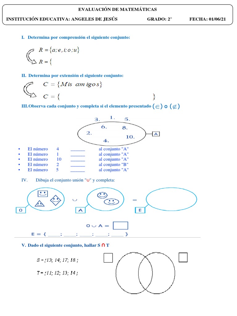 Evaluación de Matemáticas 2° Grado | PDF
