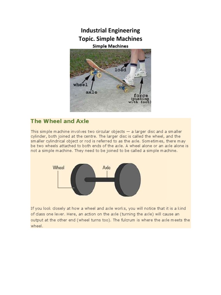 Simple Machines Exercises | PDF | Machines | Lever