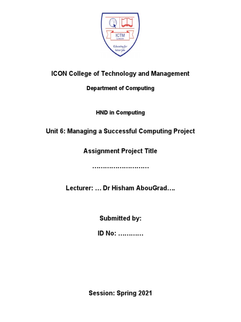 ICON College of Technology and Management | PDF | Project Management | Data