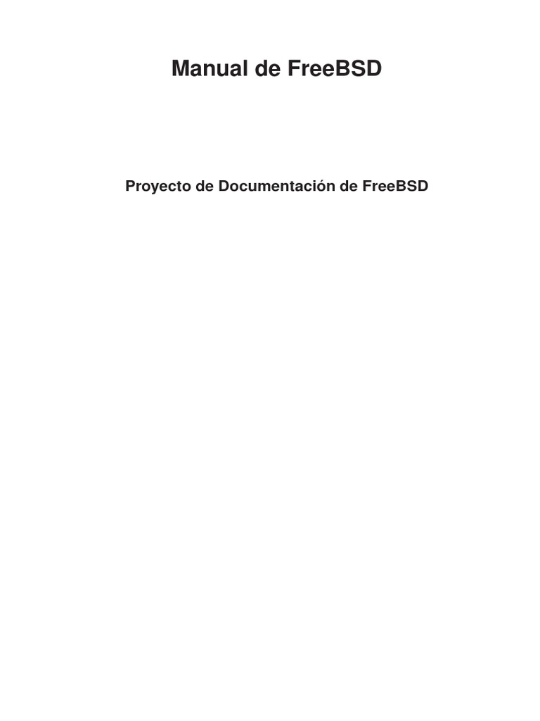 Manual de FreeBSD | PDF | Arquitectura de Computadores | Ciencias de la ...