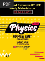 JEE Short Notes | PDF