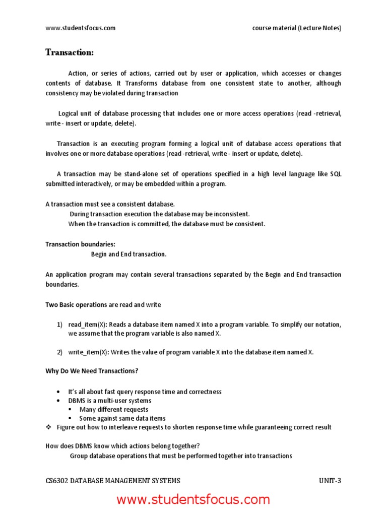 TRANSACTION | PDF | Database Transaction | Databases