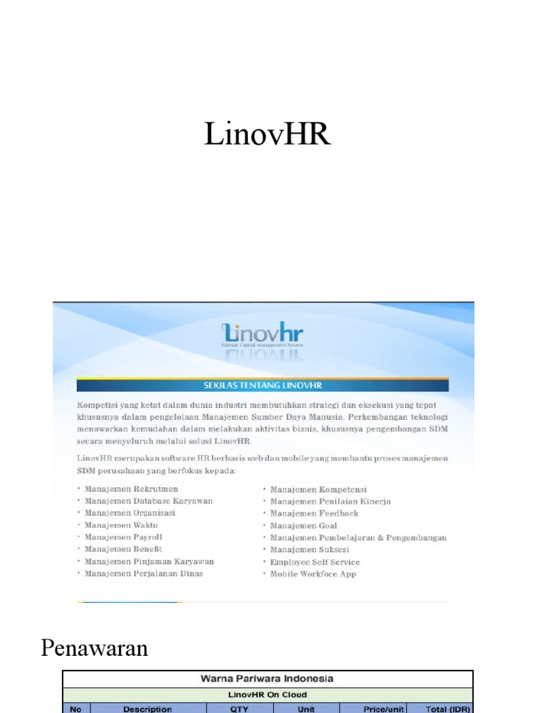 Linov HR | PDF