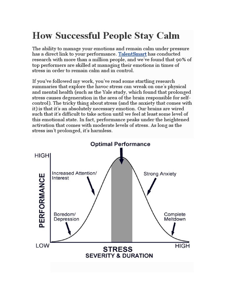 How Successful People Stay Calm | PDF
