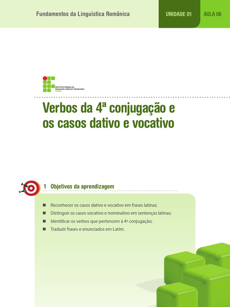 Verbos da 4ª Conjugação e Casos Latinos | PDF | Latim | Português (idioma)