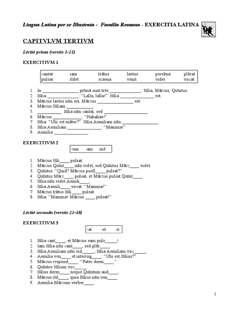 Exercitia Latina 3 | PDF