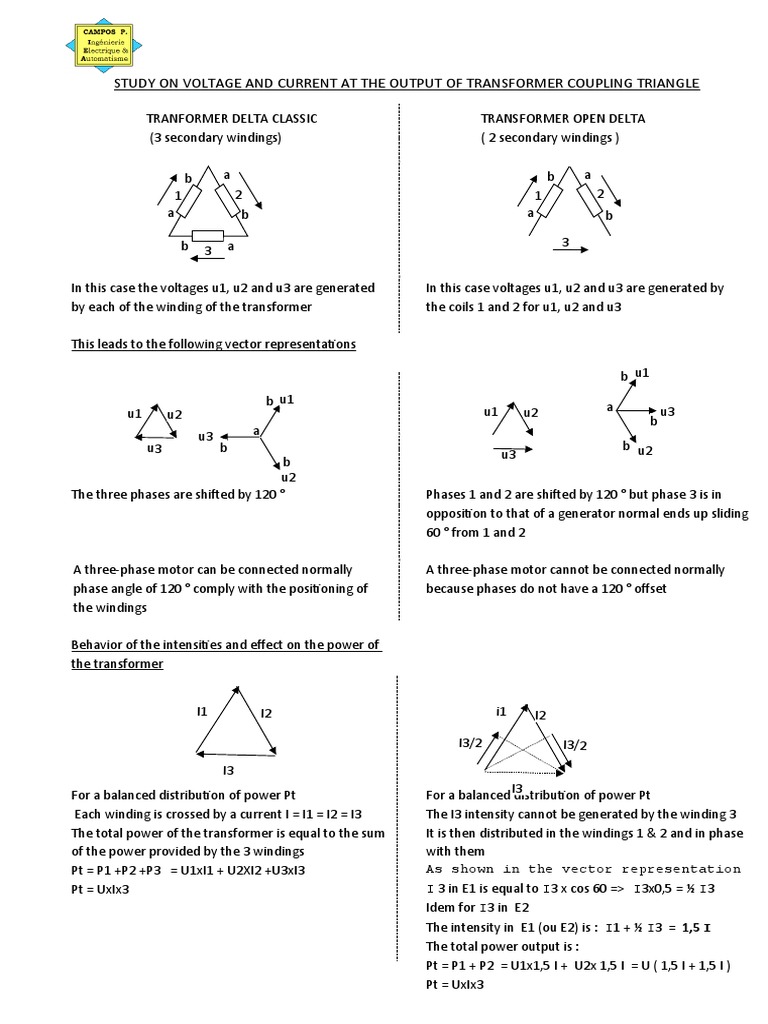 Transformer Delta and Open Delta Configurations Explained | PDF ...