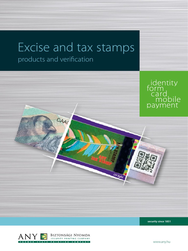 Excise and Tax Stamps Products and Verification | PDF | Ultraviolet ...