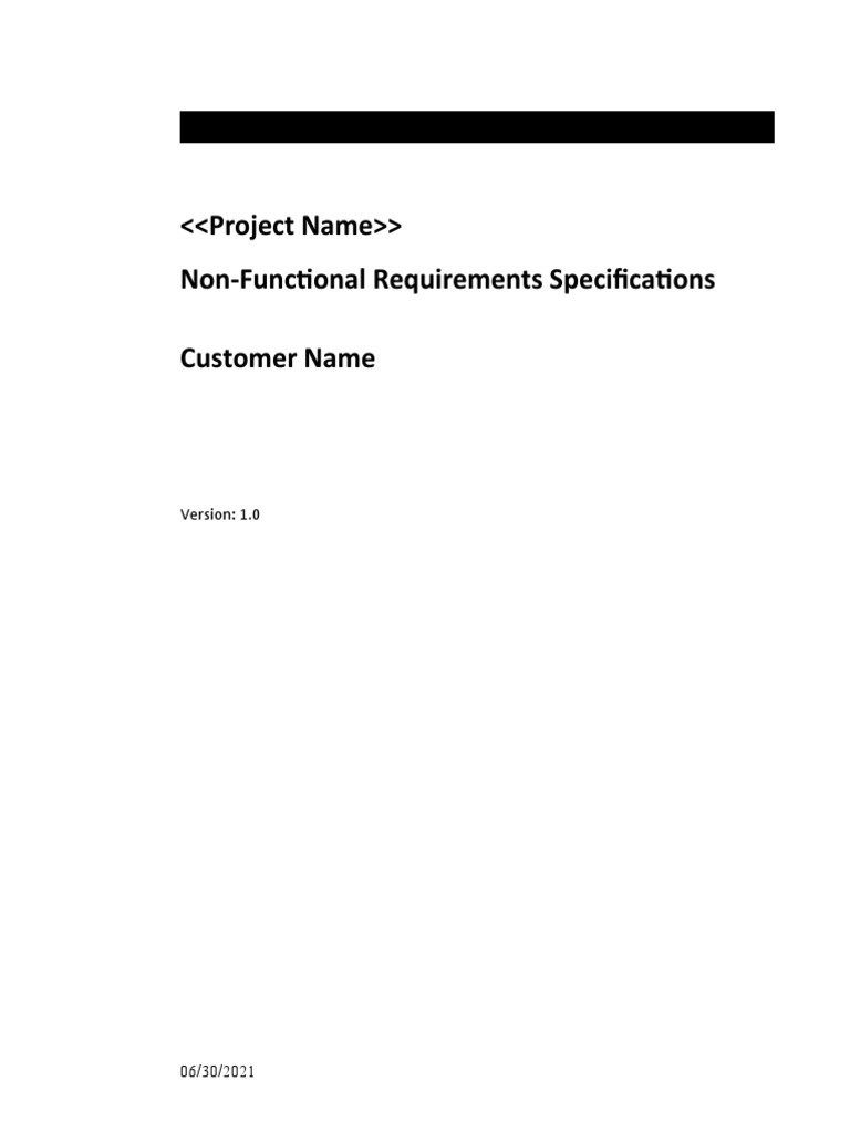 Non-Functional Requirements Overview | PDF | Reliability Engineering ...
