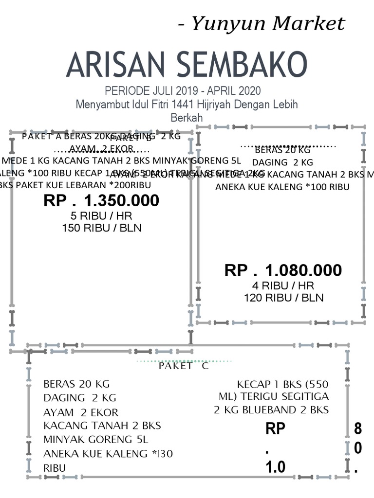Contoh Brosur Arisan Sembako | PDF