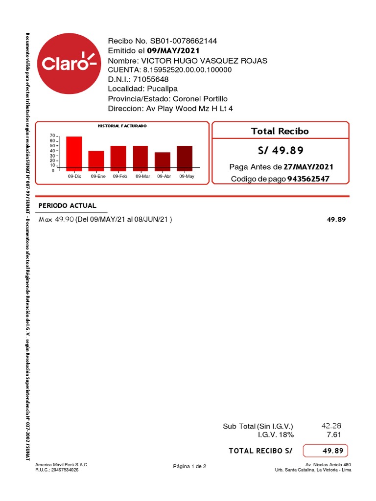 Recibo Claro | PDF | Business | Science