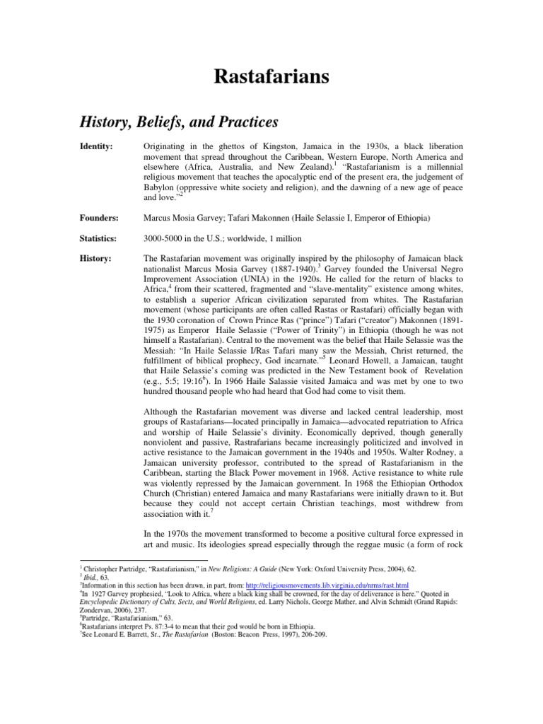 Rastafarian 0407 | PDF | Religion And Belief | Religious Texts