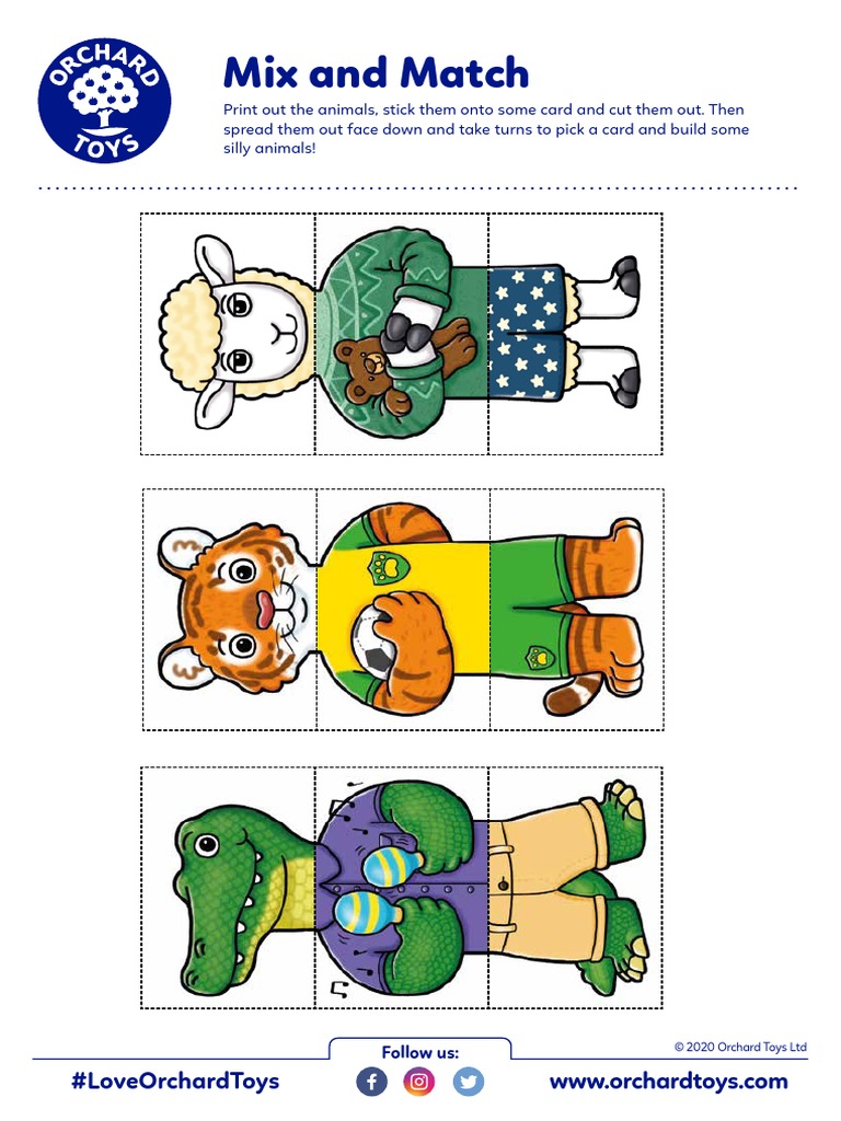 Mix and Match Activity Sheets | PDF | Home & Garden