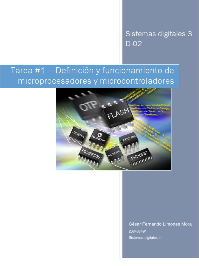Definicion y Funcionamiento de Microcontroladores y Microprocesadores ...
