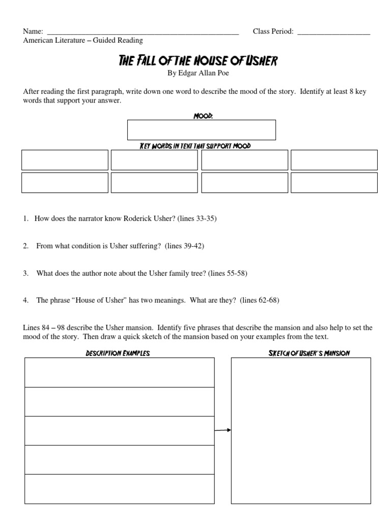 The Fall of The House of Usher: Mood | PDF | Poetry