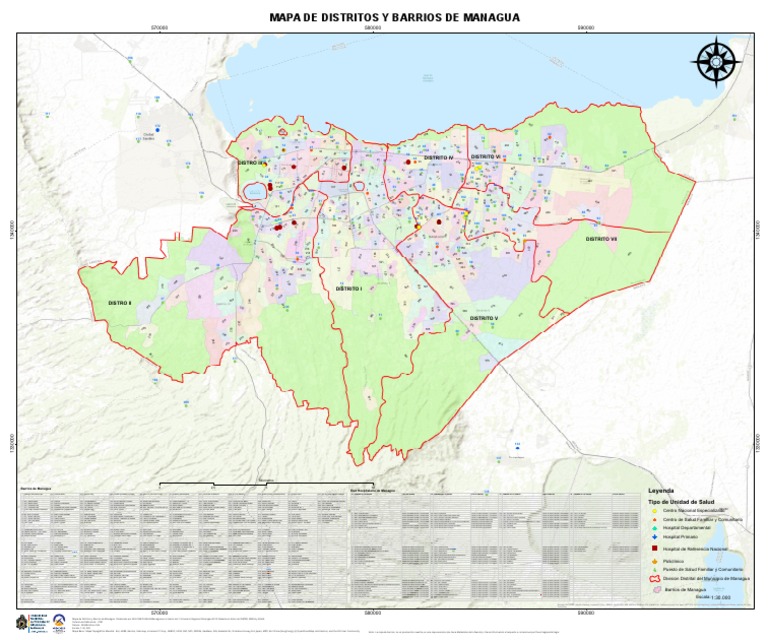 Mapa de Distritos y Barrios de Managua | PDF