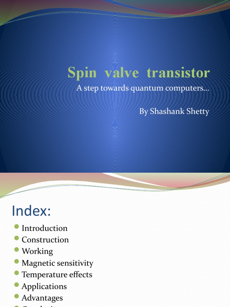 Spin Valve Transistor | PDF | Transistor | Materials Science