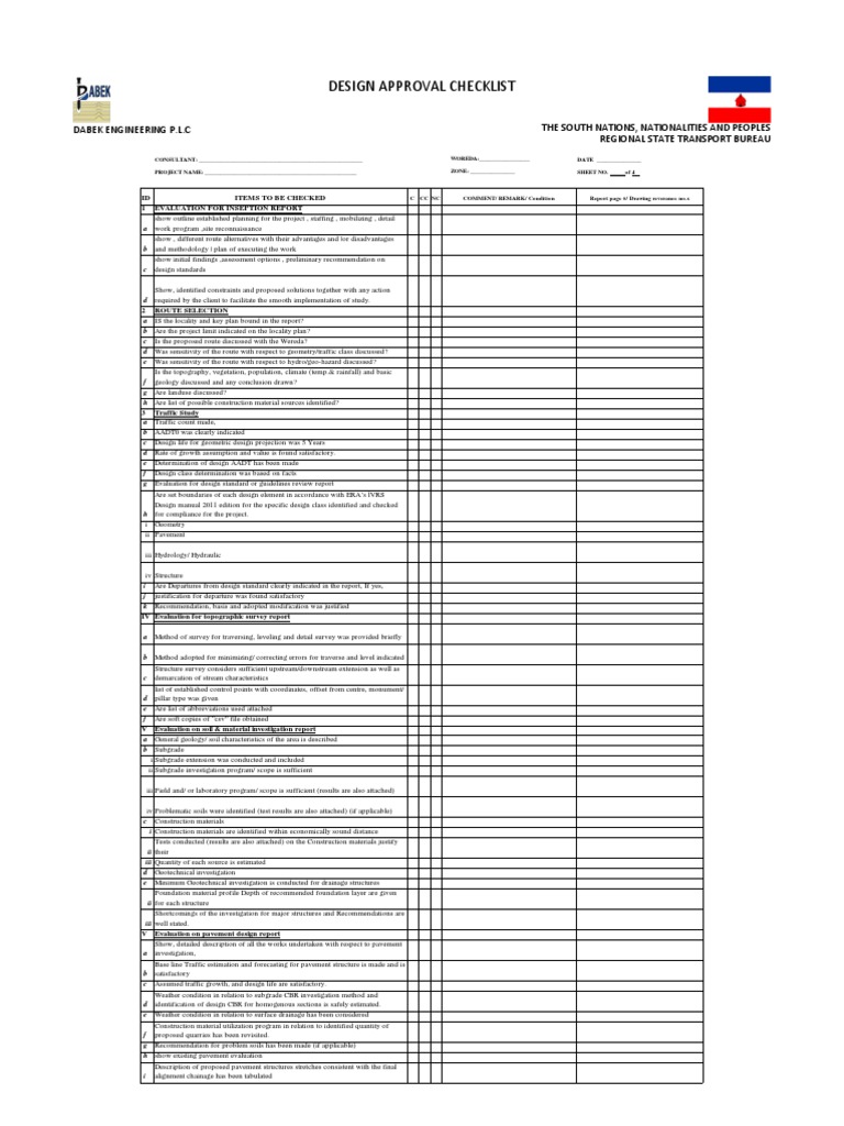 Design Approval Checklist 2nd Rev. | PDF | Geotechnical Engineering ...