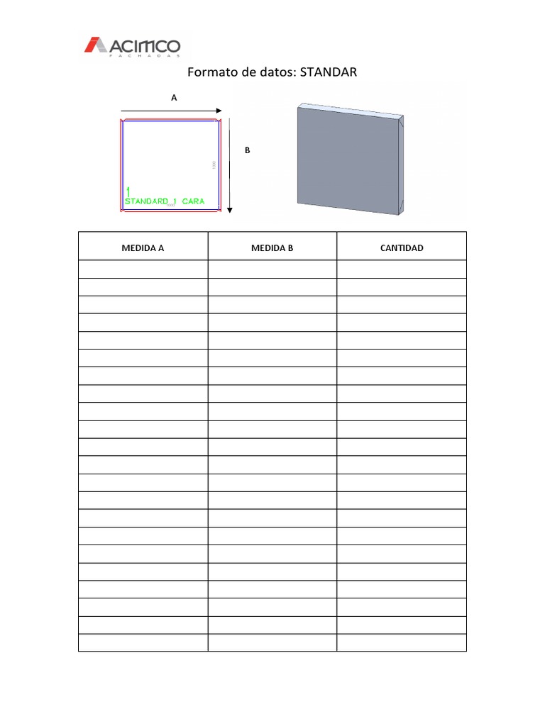 Formato de Datos - Standard | PDF
