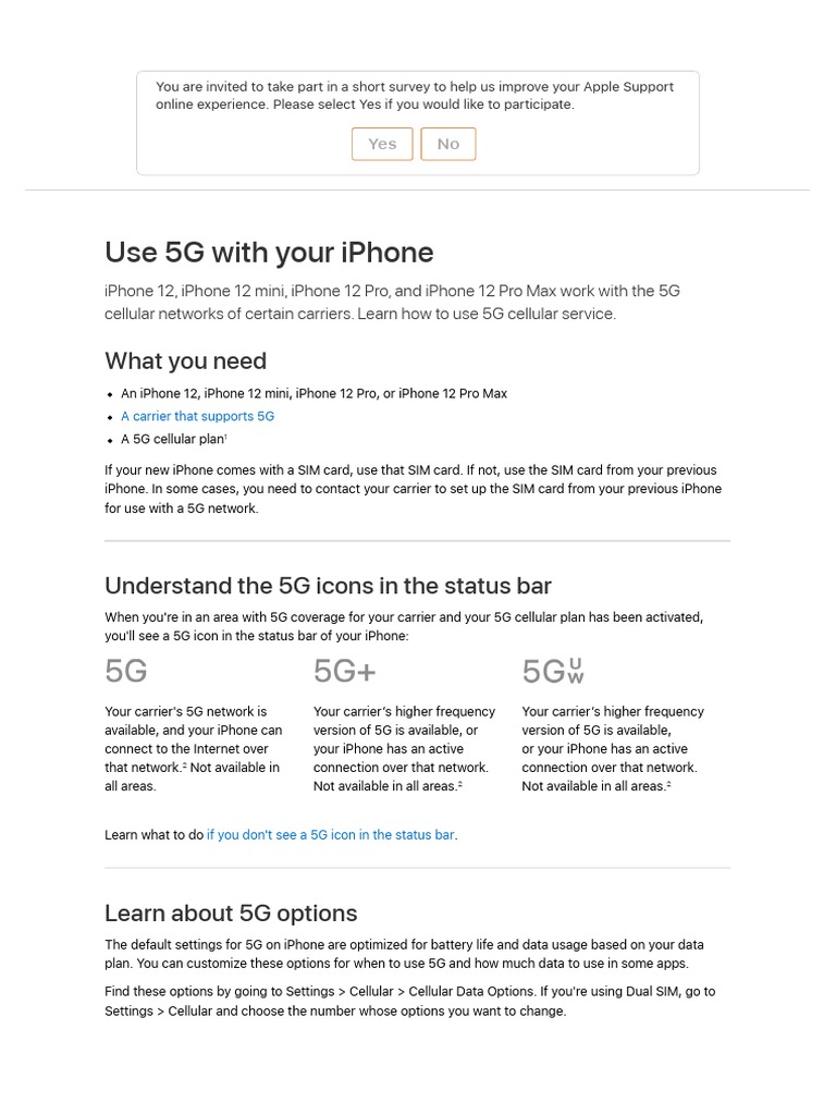 3 - Use 5G With Your Iphone - Copia 2 | PDF | I Phone | Ios