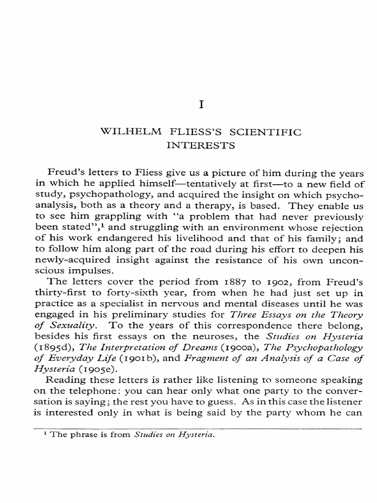 Freud Origins of Psychoanalysis Letters To Fliess Part 2 | PDF ...