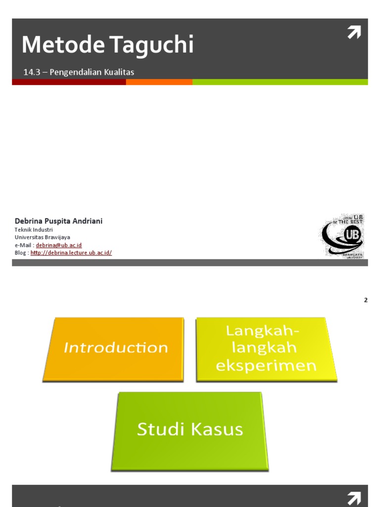 Metode Taguchi Pengendalian Kualitas | PDF