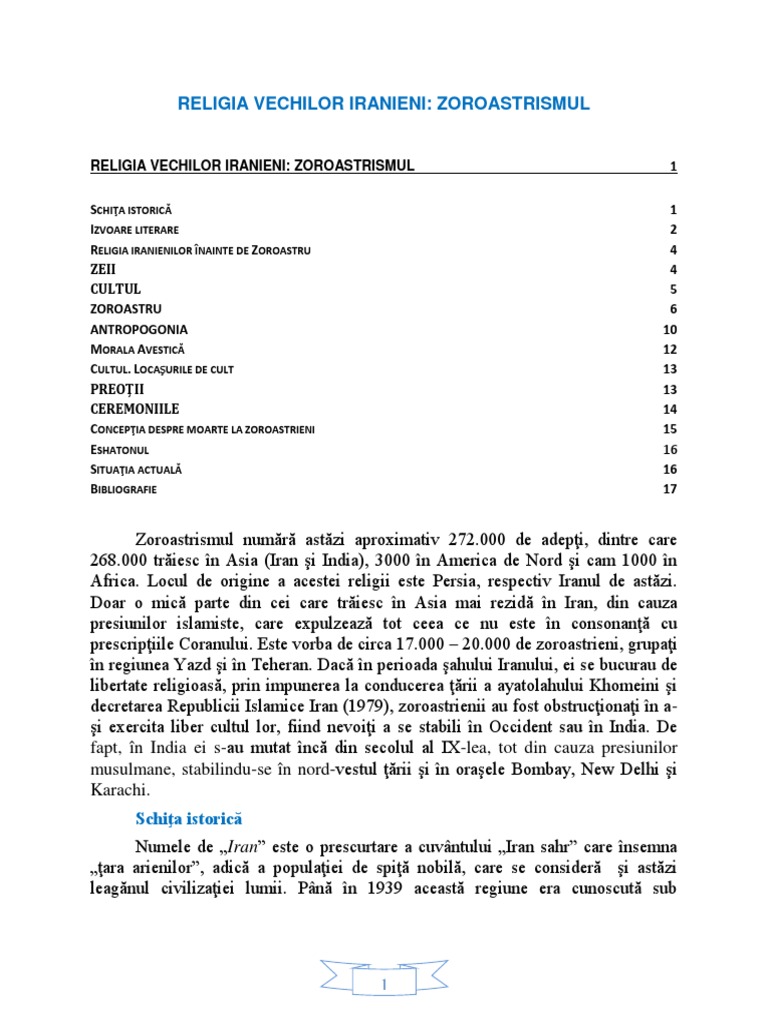 Cursul 8 RELIGIA VECHILOR IRANIENI | PDF