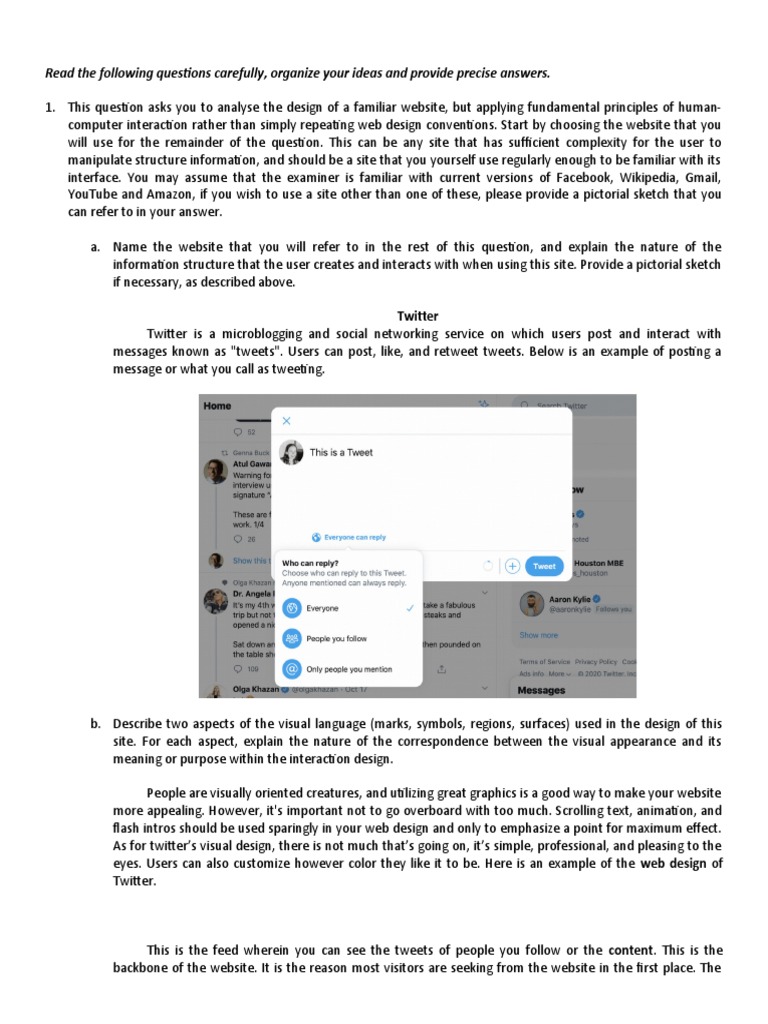 Read The Following Questions Carefully, Organize Your Ideas and Provide ...