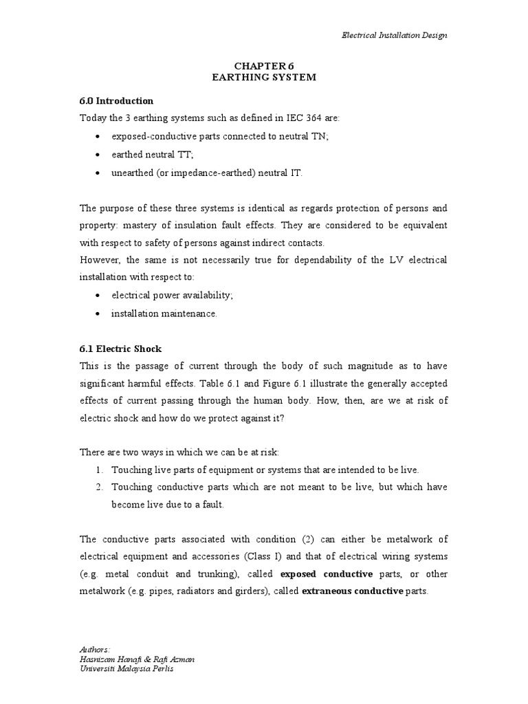 Earthing Systems Explained | PDF | Electrical Components | Building ...