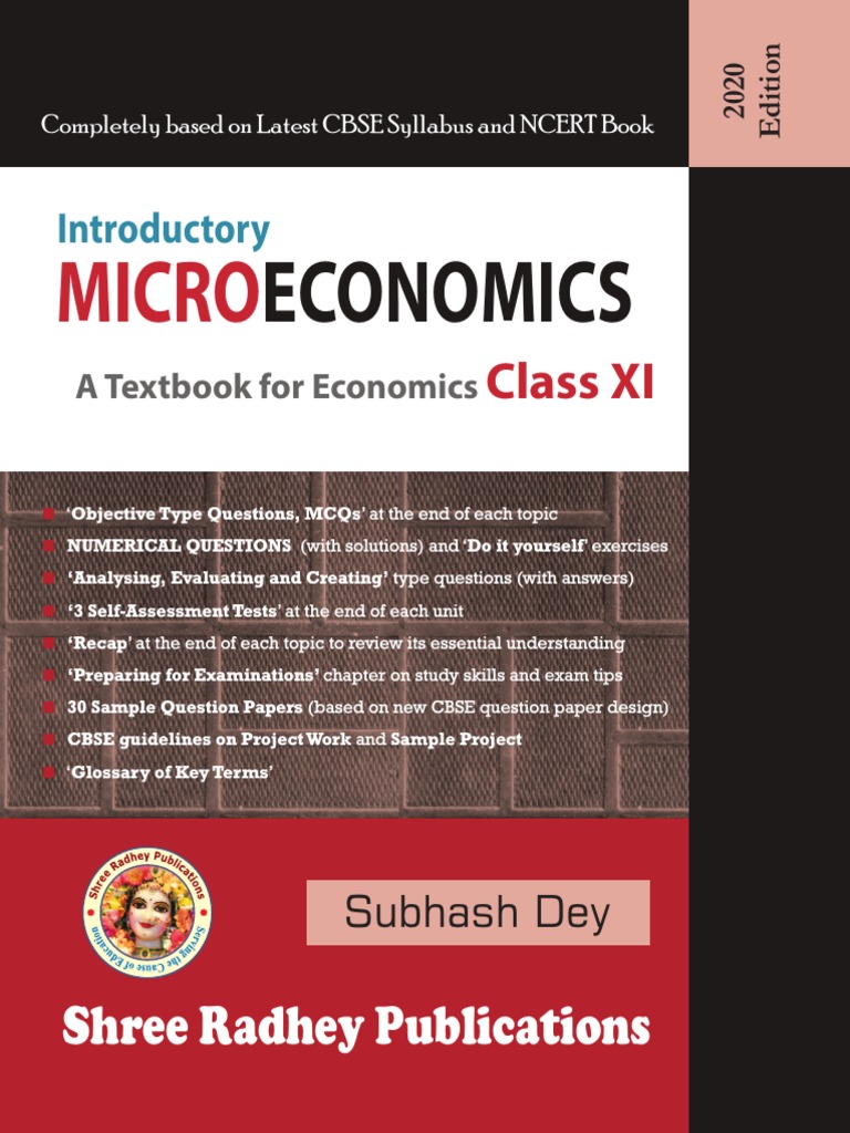 Subhash Dey's MICROECONOMICS 2020 Edition (Shree Radhey Publications ...