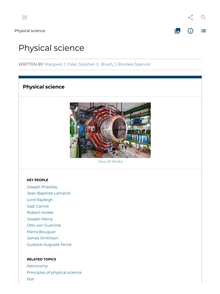 Physical Science - Definition, History, & Topics | PDF | Physics ...