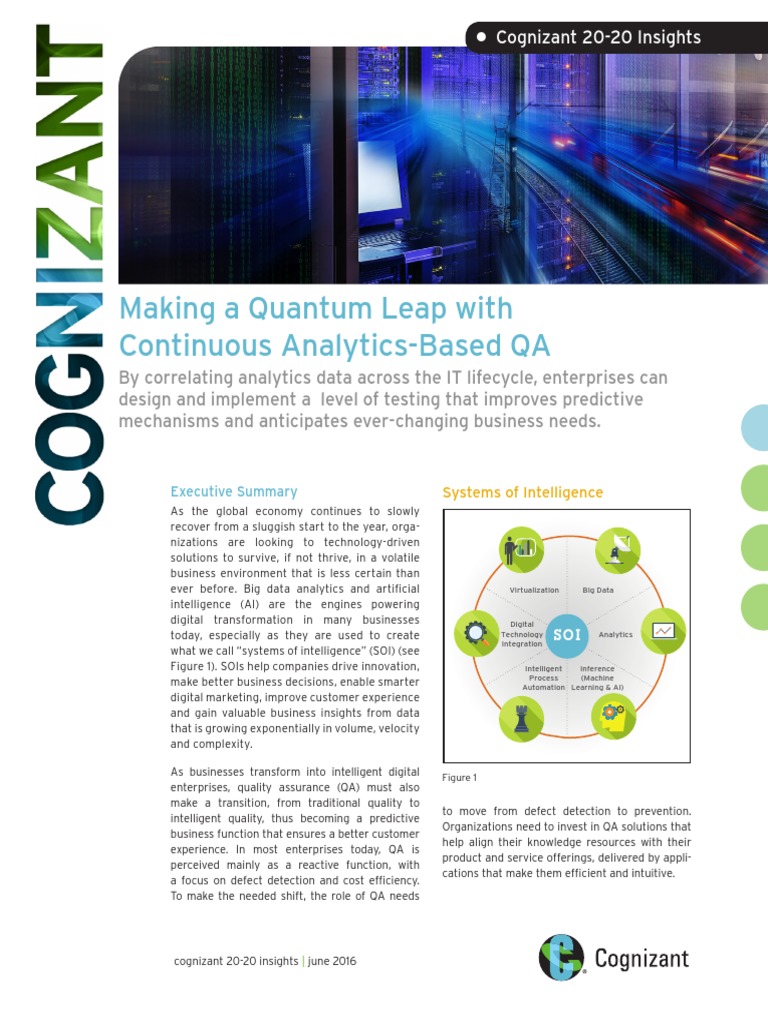 Making A Quantum Leap With Continuous Analytics Based Qa Codex2062 | PDF | Analytics | Software Bug